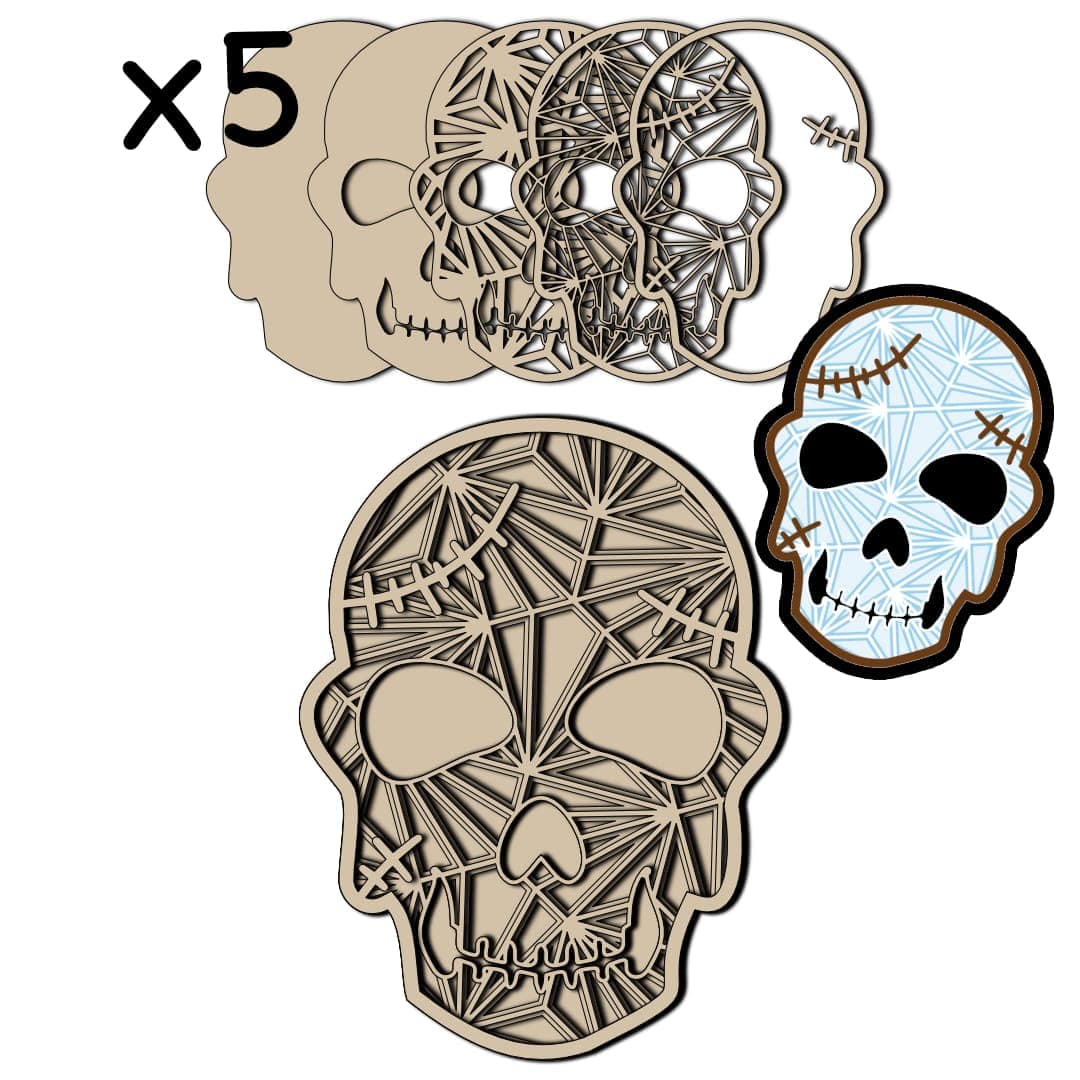 Scheletro Halloween - Kit da Colorare - Fai da te - Oggetti Personalizzati